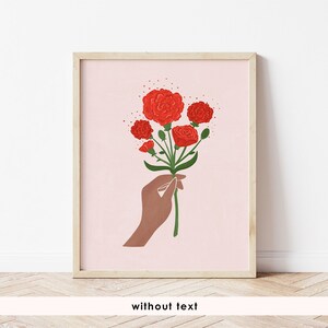 Ohio State Flower | Red Carnation Flower | Ohio Print | Ohio Gifts ...