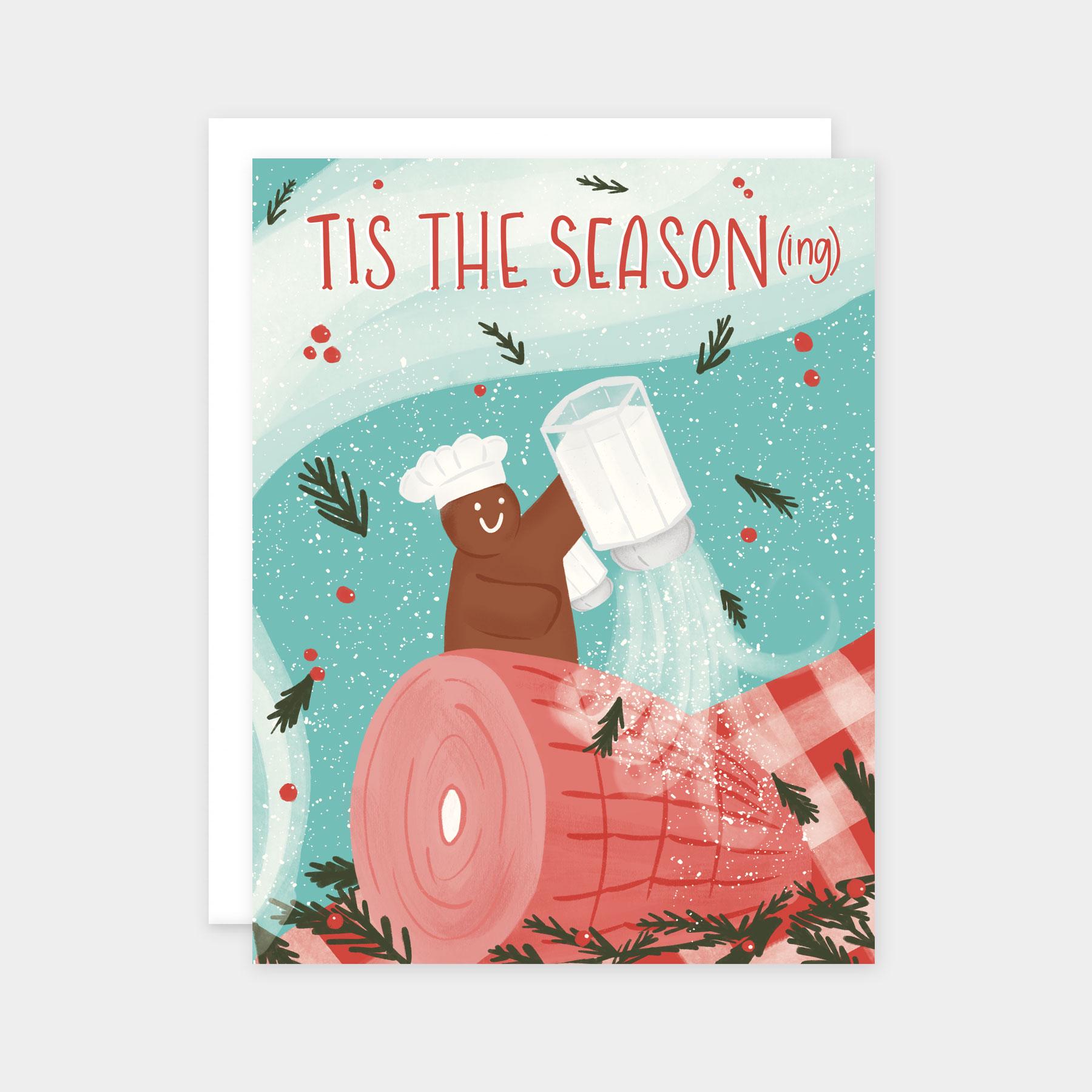 Gingerbread Man Christmas Card Funny Food Pun Christmas Card Tis the ...