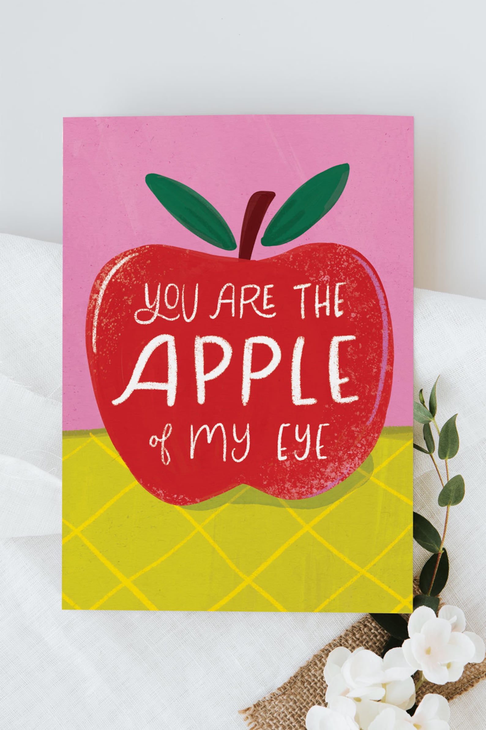 Apple of My Eye | Teacher Appreciation | Apple Greeting Card | Geeky ...