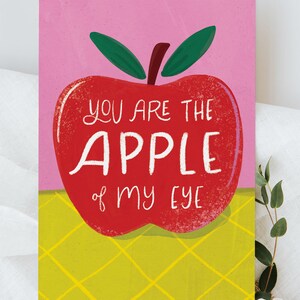 Apple of My Eye Teacher Appreciation Apple Greeting Card Geeky ...