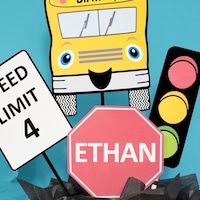 Editable Wheels on the Bus Entry Sign, School Bus Decor, School Bus ...