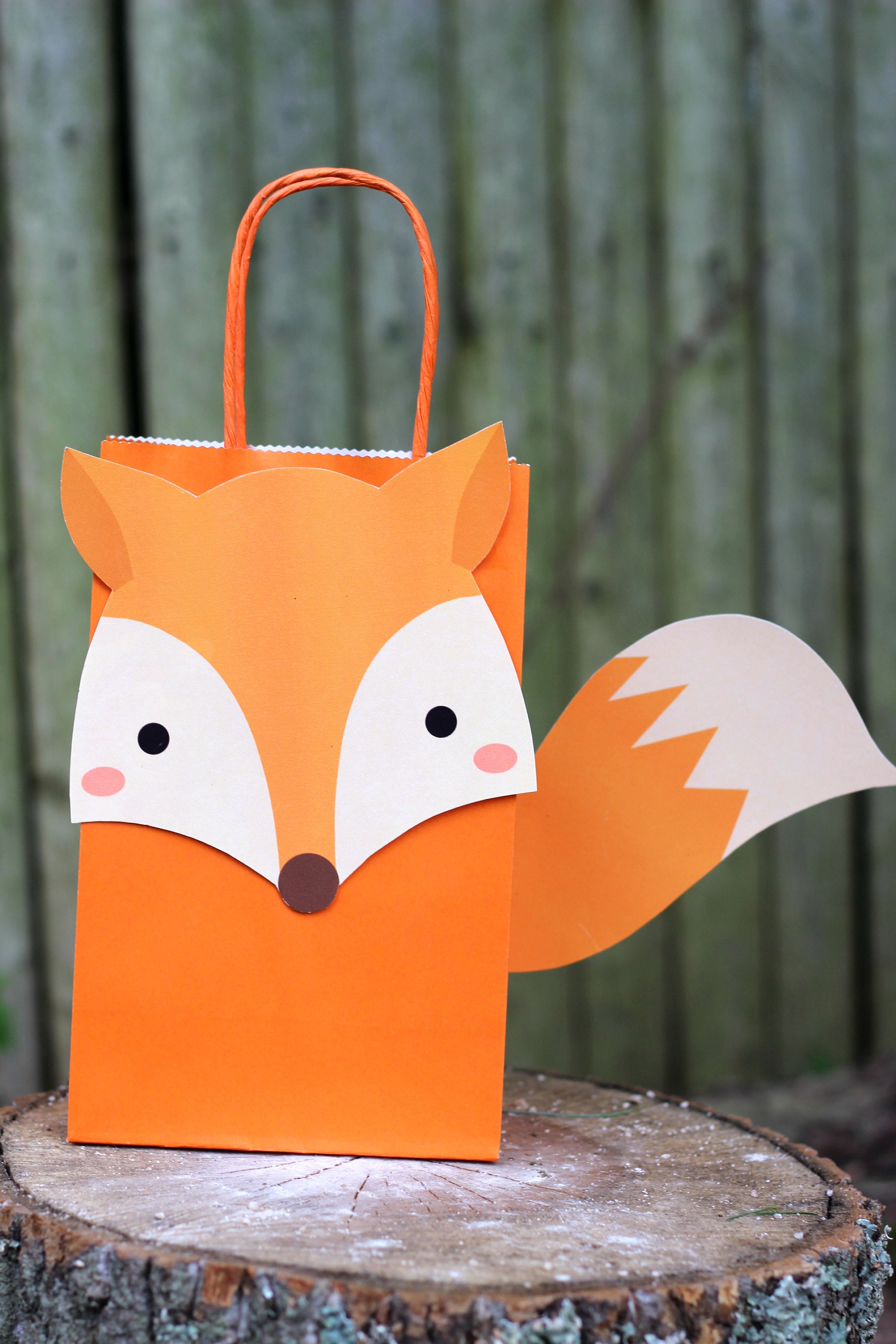Fox Favor Bag Candy Bag Instant Download Woodland - Etsy UK