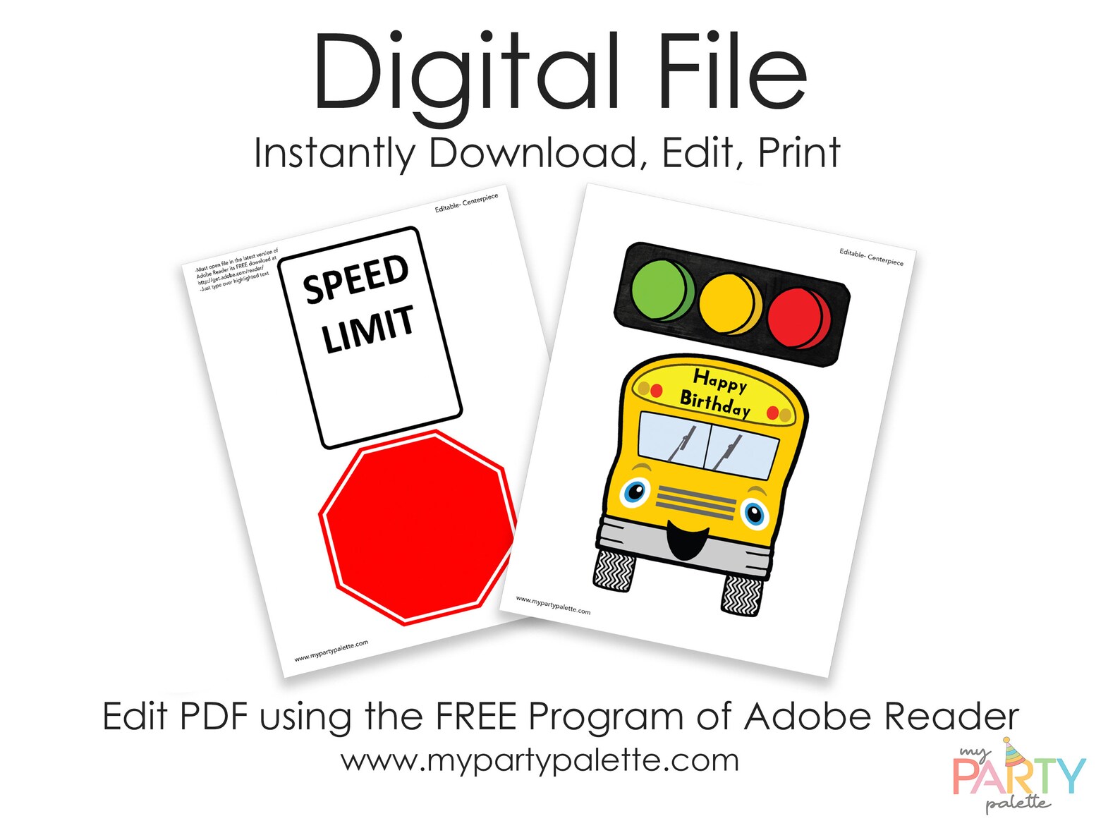 Wheels on the Bus Centerpiece Bus Party Theme Wheels on the - Etsy