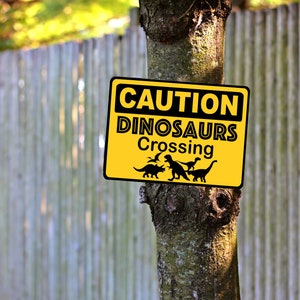 Dinosaur Signs - Dinosaur Party Decoration - Dinosaur Warning Sign ...
