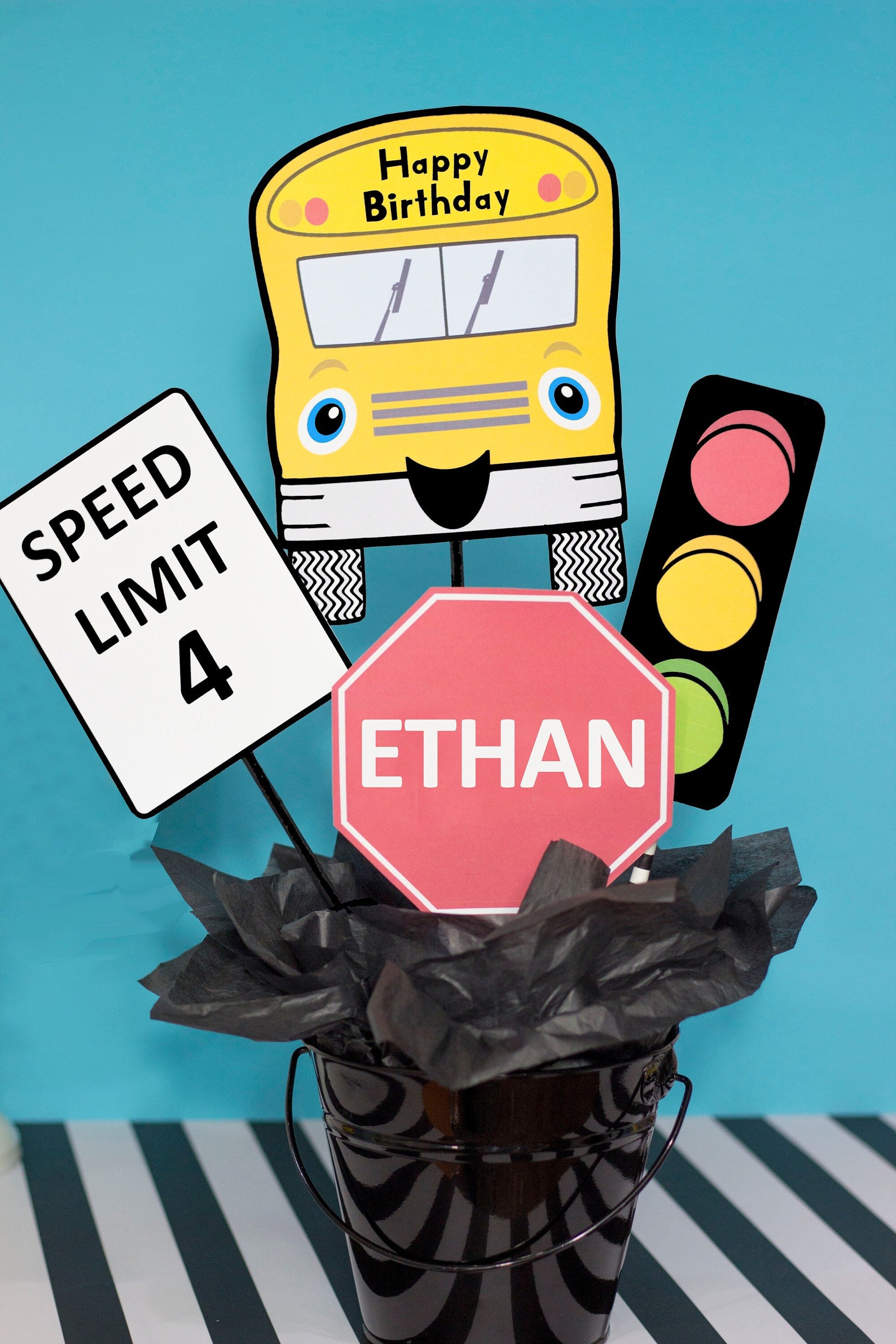 Wheels on the Bus Centerpiece Bus Party Theme Wheels on the | Etsy