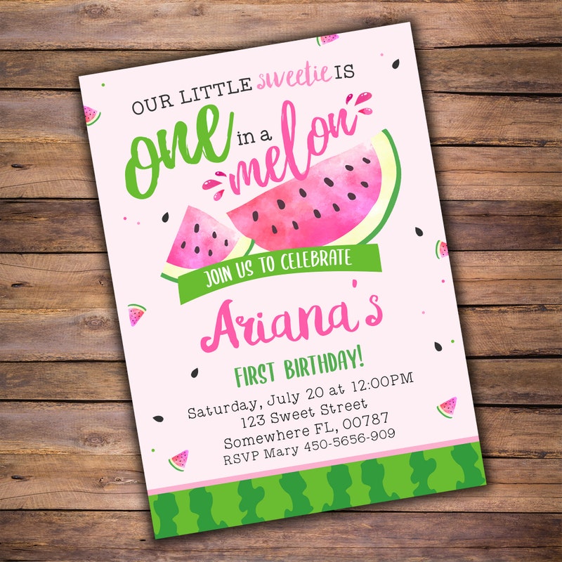 Watermelon Invitation - Etsy