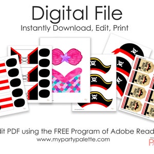 Pirate Favor Bags - Mermaid and Pirate Party - Twin Party Ideas - Under ...