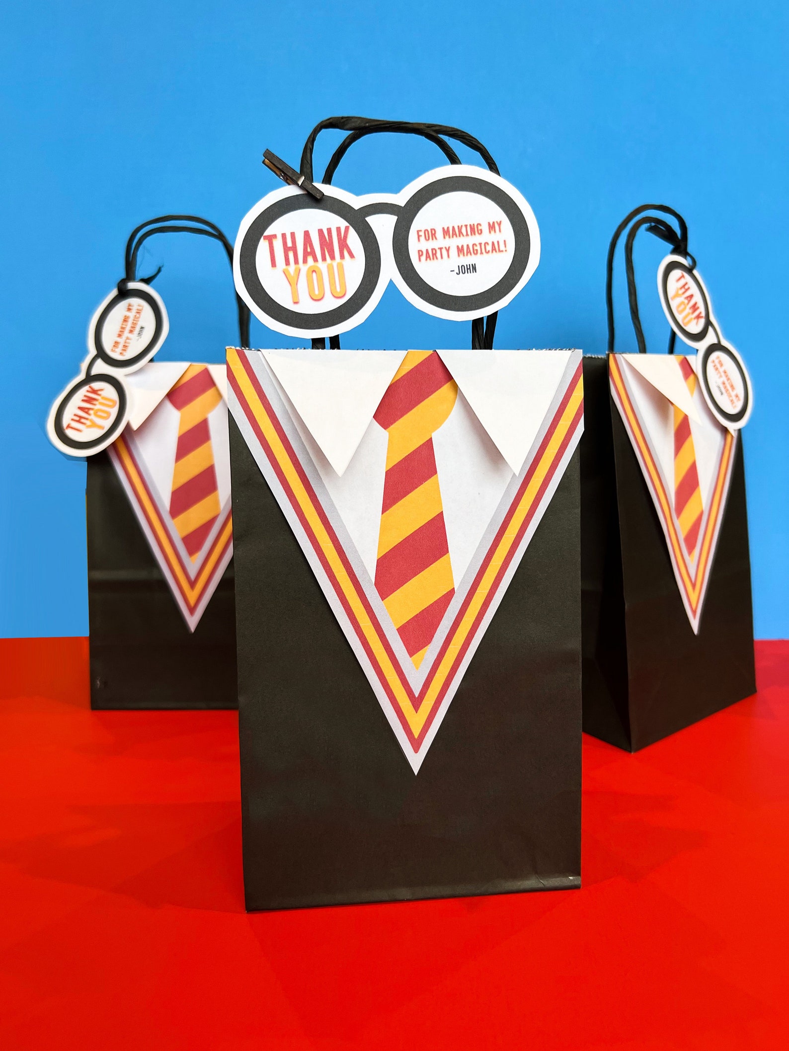 Wizard Favor Bags Wizard Thank You Tags Magic Party - Etsy