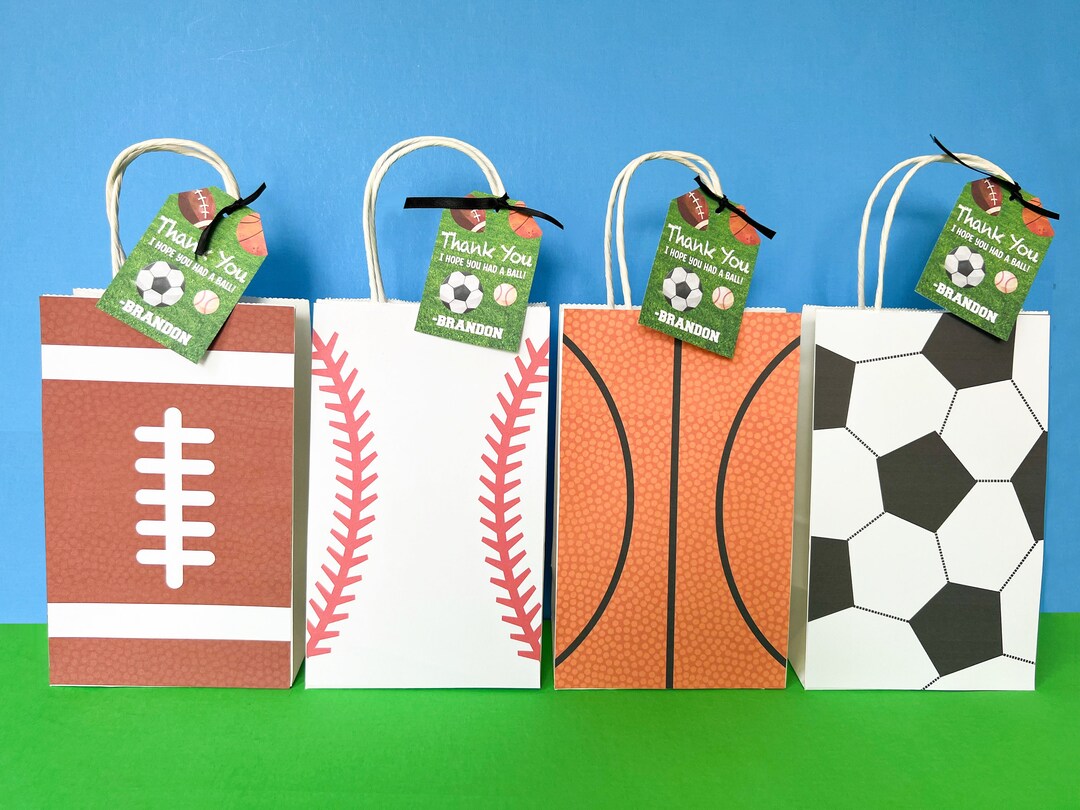 All Star Sports Favor Bags - Baseball Candy Bags - Boys Birthday Party ...