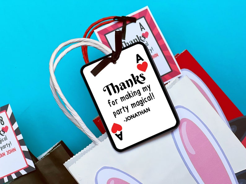 Magician Favor Bag - Magic Thank You Tag - Magical Party Bag - Magic ...