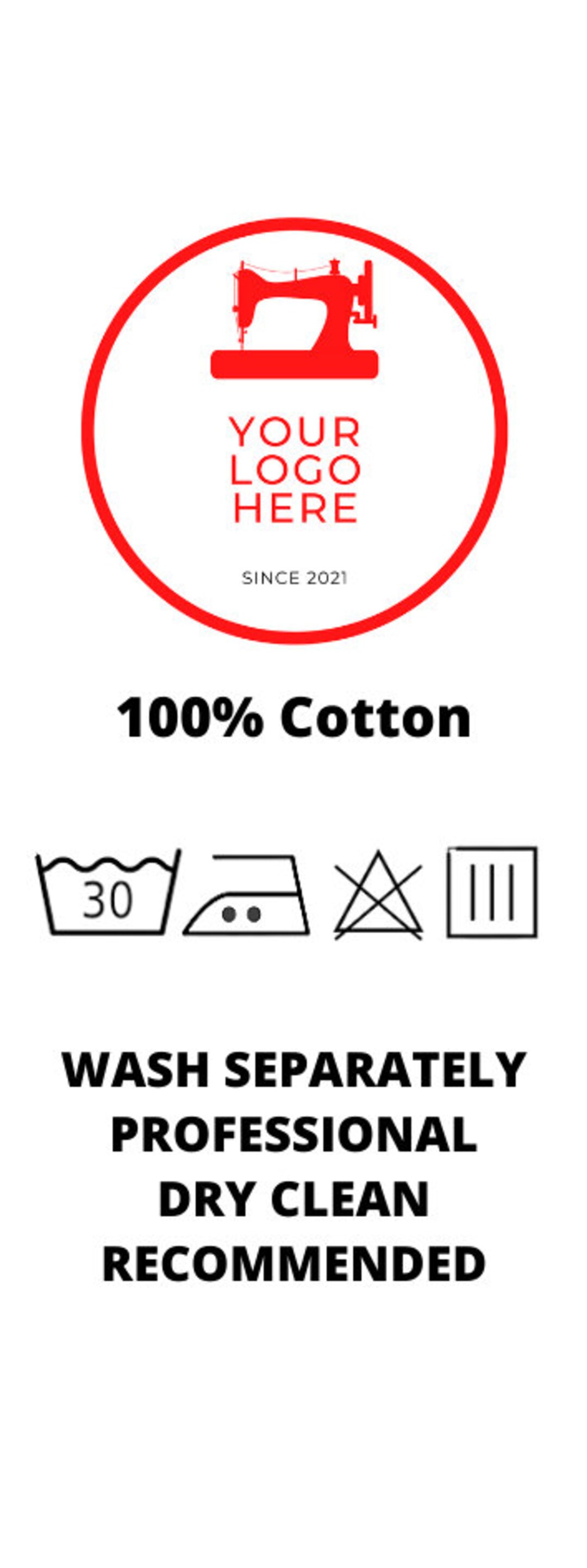 Canva Template Customizable Washing Label 3x8 Cm (1.18x3.14 In) for ...