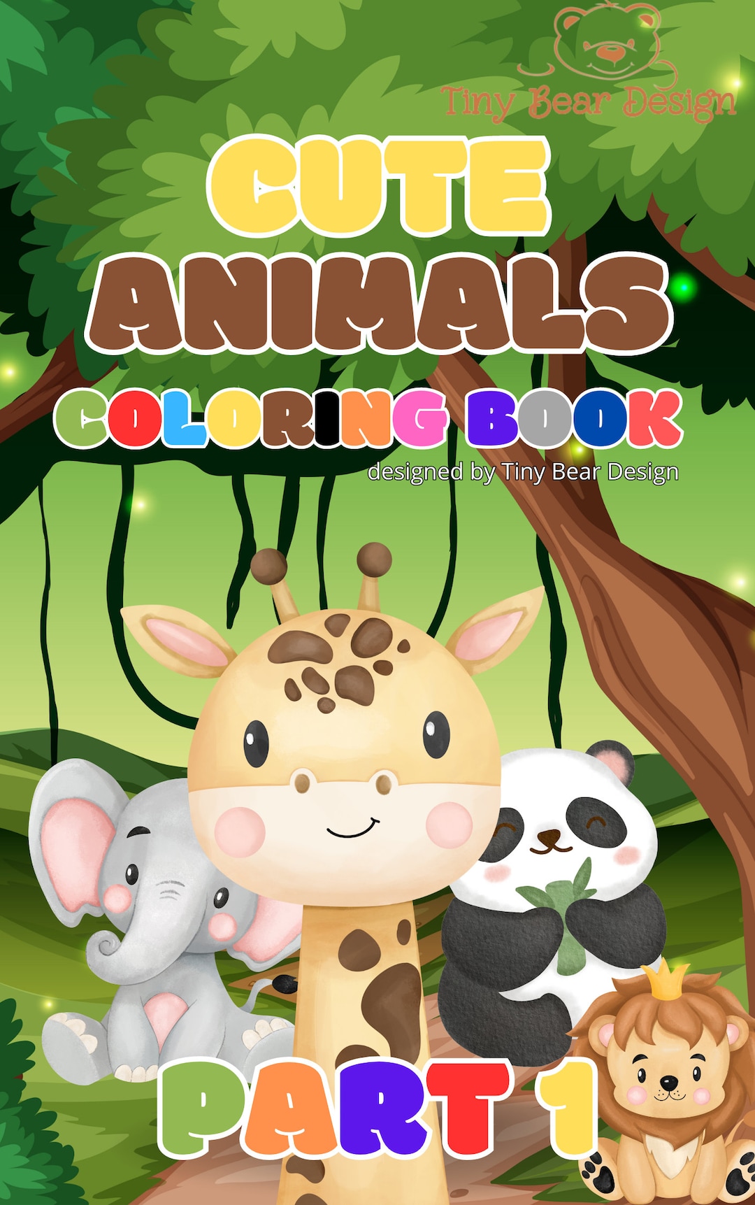 Cute Animals Coloring Book Part 1 - Etsy