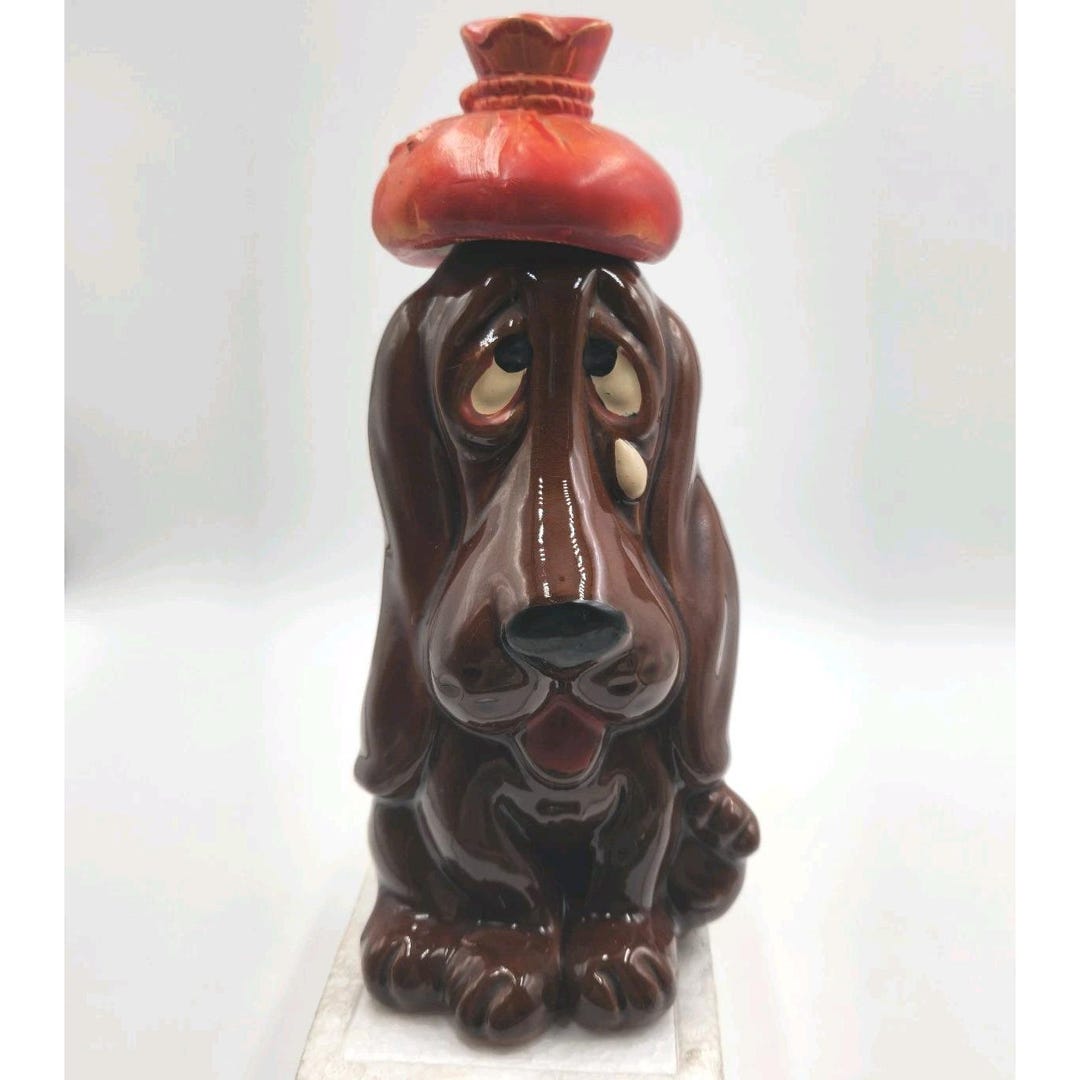 Vintage Sad Sam Basset Hound Decanter Hungover Dog Ceramic Cork Top - Etsy