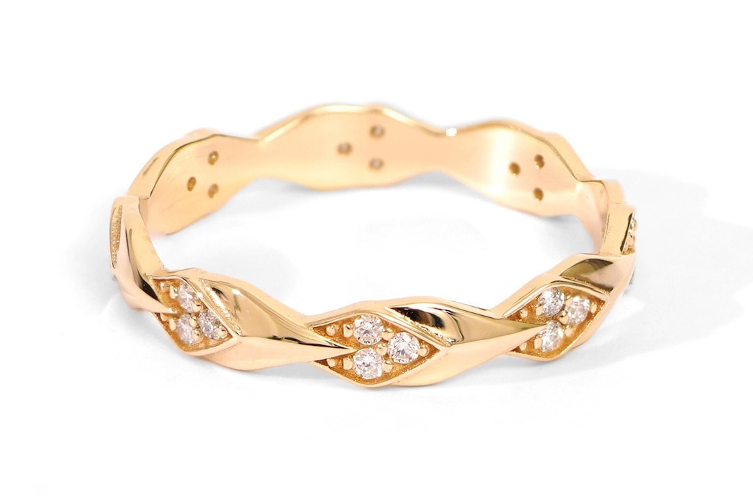 14K Solid Gold Diamond Eternity Motion Ring / Customizable / 0.35 CTW ...