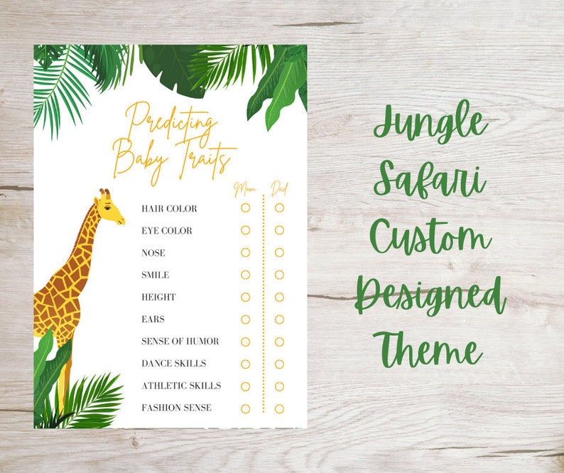 Jungle Safari Baby Shower Printable Games | 7 Digital Download Baby ...