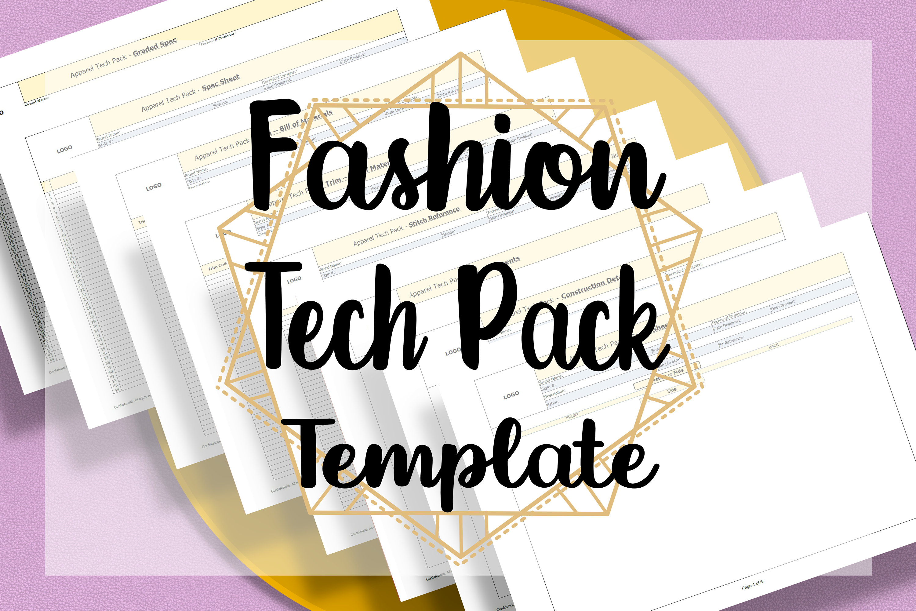 Fashion Apparel Template Design Complete Tech Pack Excel With Formulas ...