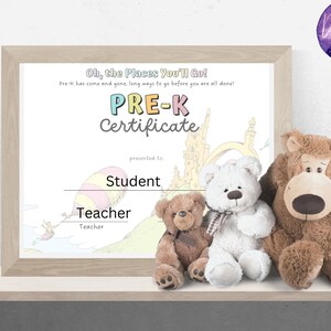 Oh the Places Youll Go / Dr. Suess / Pre-k Certificate for Graduation ...