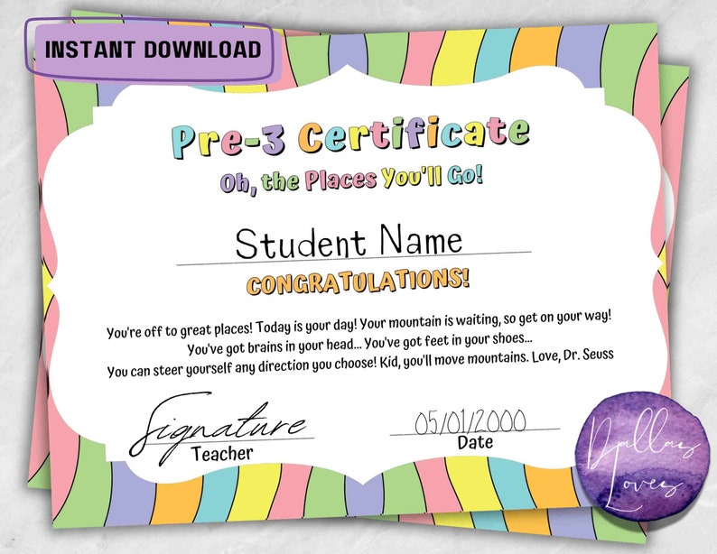 Oh the Places You’ll Go / Dr. Seuss / Pre-3 Graduation / Preschool ...