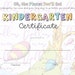 Oh the Places You’ll Go / Dr. Seuss / Kindergarten Certificate for ...