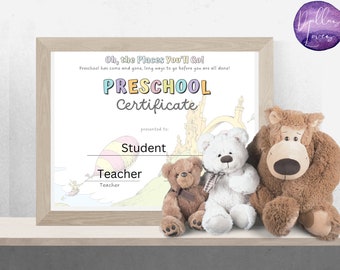 Oh the Places Youll Go / Dr. Suess / Pre-k Certificate for Graduation ...
