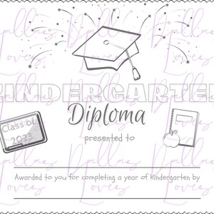 Black and White Kindergarten Certificate With Scalloped Border 2024 ...