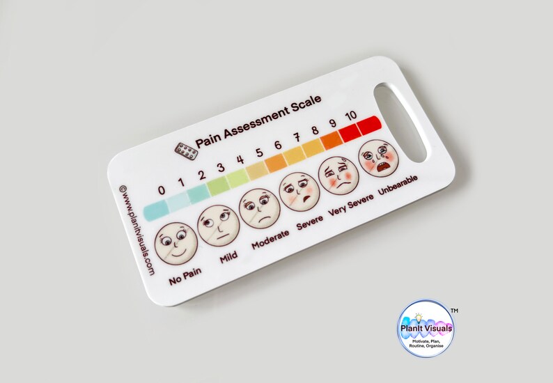 Pain Assessment Tool Pain Scale Pain Rating Badge Medical Card Pain ...