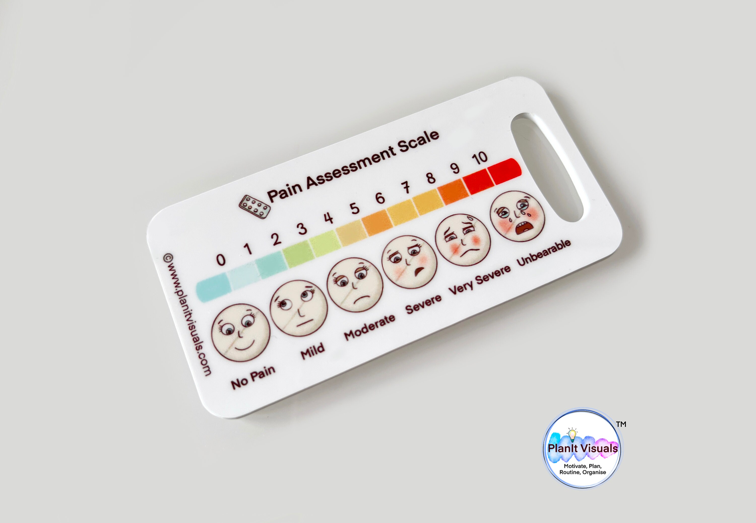 Pain Assessment Tool Pain Scale Pain Rating Badge Medical Card Pain ...