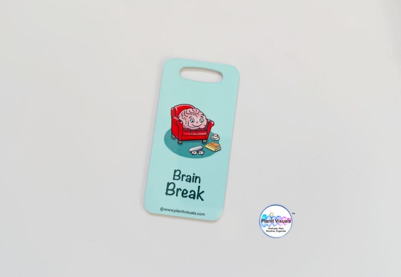 Brain Break Card - Visual Break Prompt - Durable Plastic Communication ...