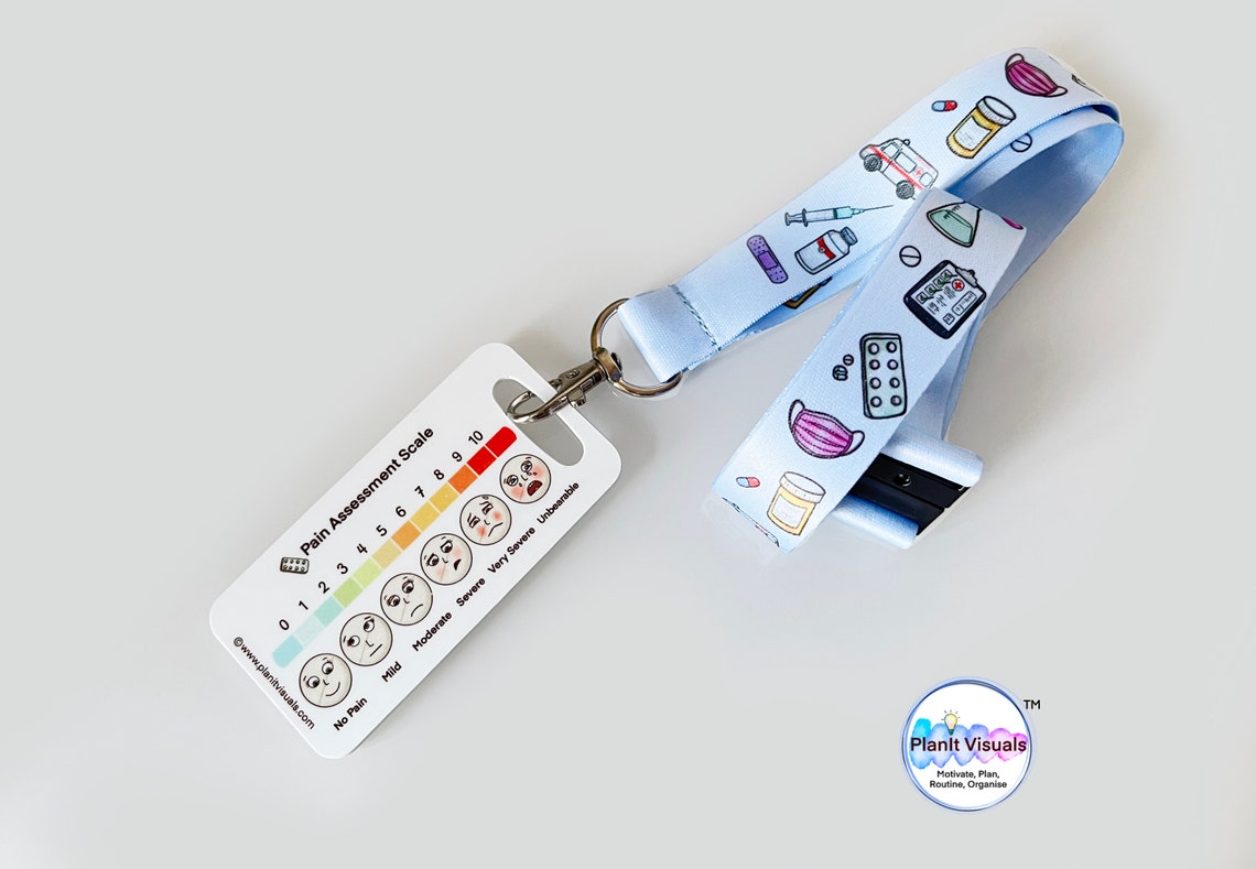 Pain Assessment Tool Pain Scale Pain Rating Badge Medical Card Pain ...