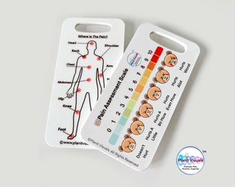 Cute Pediatric Pain Scale Poster for Kids, Pain Chart, Playroom Puppy ...