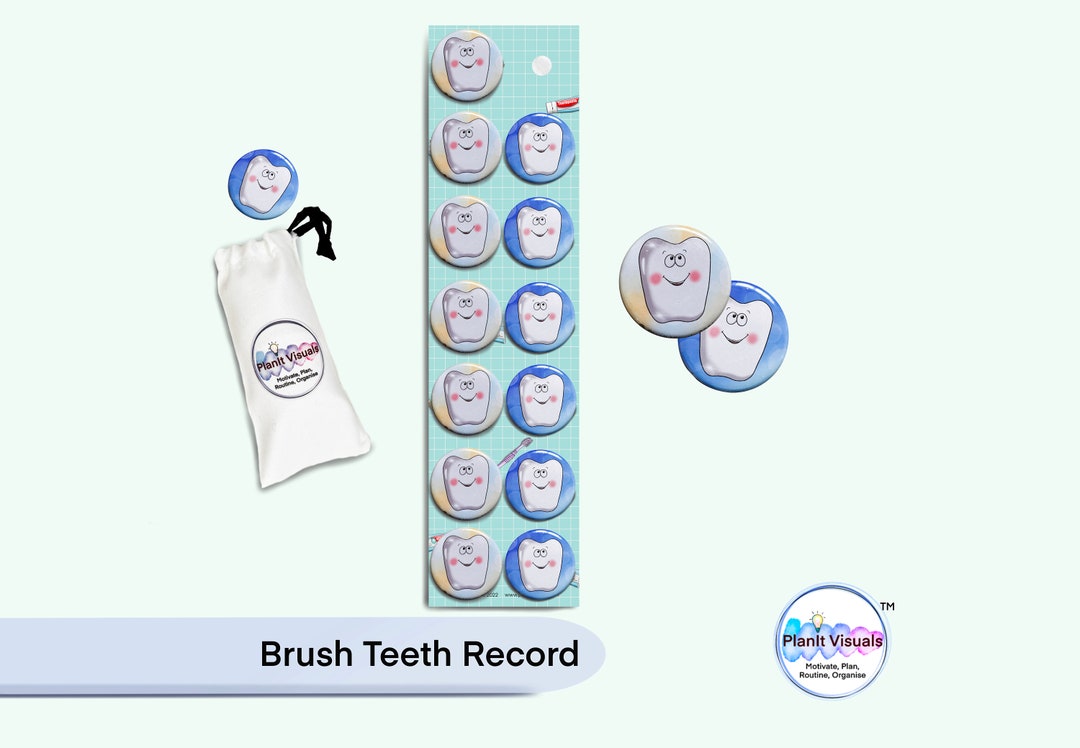 Brush Teeth Chart Tooth Brushing Children Teeth Routine Weekly Brushing ...