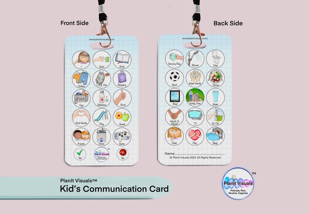 Kids Communication Card Help Non Verbal Kids Communicate - Etsy