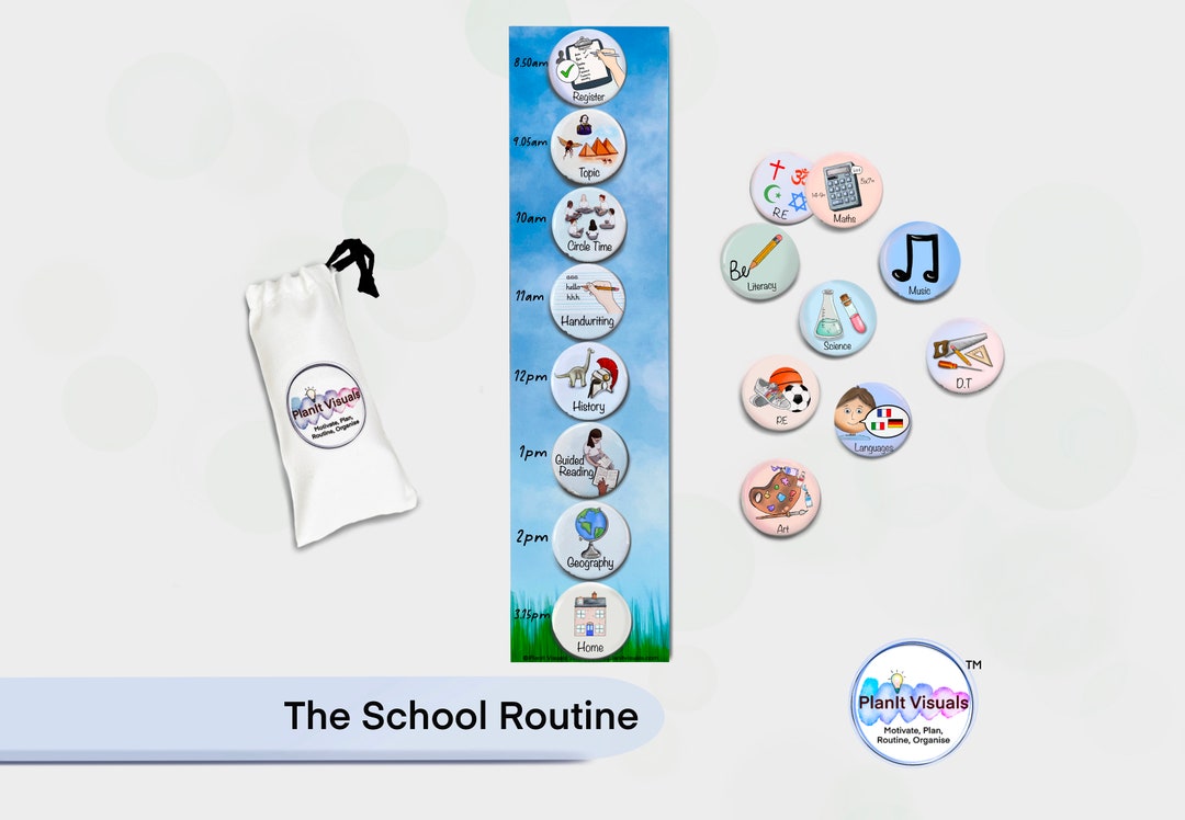 School Visual Timetable - Visual Schedule - Home School - School ...