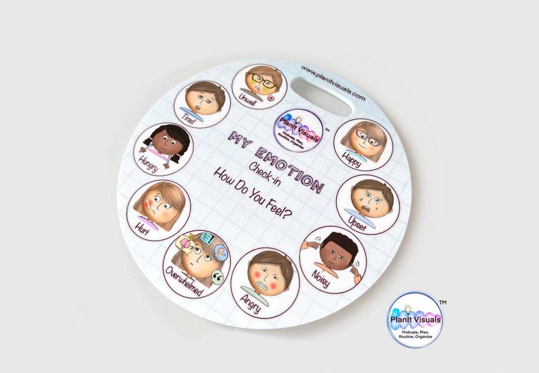 Emotions Wheel for Children - Emotional Regulation Card - Kids Feelings ...