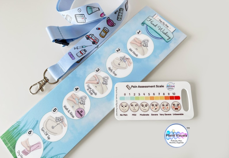 Pain Assessment Tool Pain Scale Pain Rating Badge Medical Card Pain ...