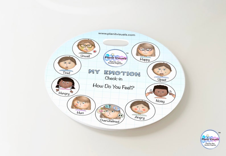Emotions Wheel for Children Emotional Regulation Card Kids Feelings ...