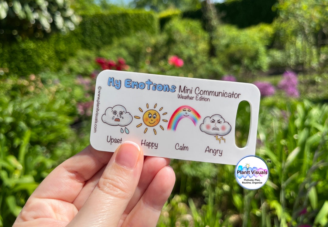 Emotions Card Weather Emotions Kids Feelings Card Emotions Keyring ...