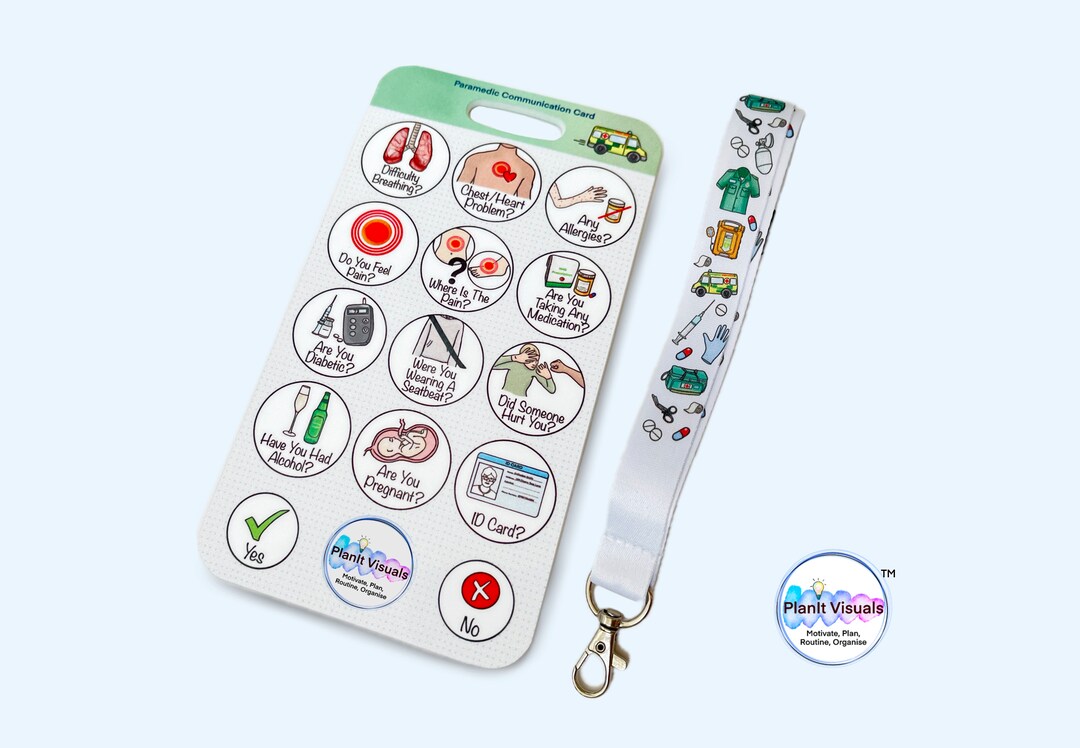 Personalised Paramedic Lanyard and Communication Board - Medical ...
