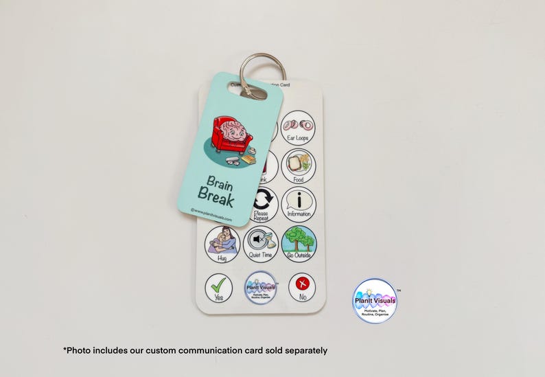 Brain Break Card - Visual Break Prompt - Durable Plastic Communication ...