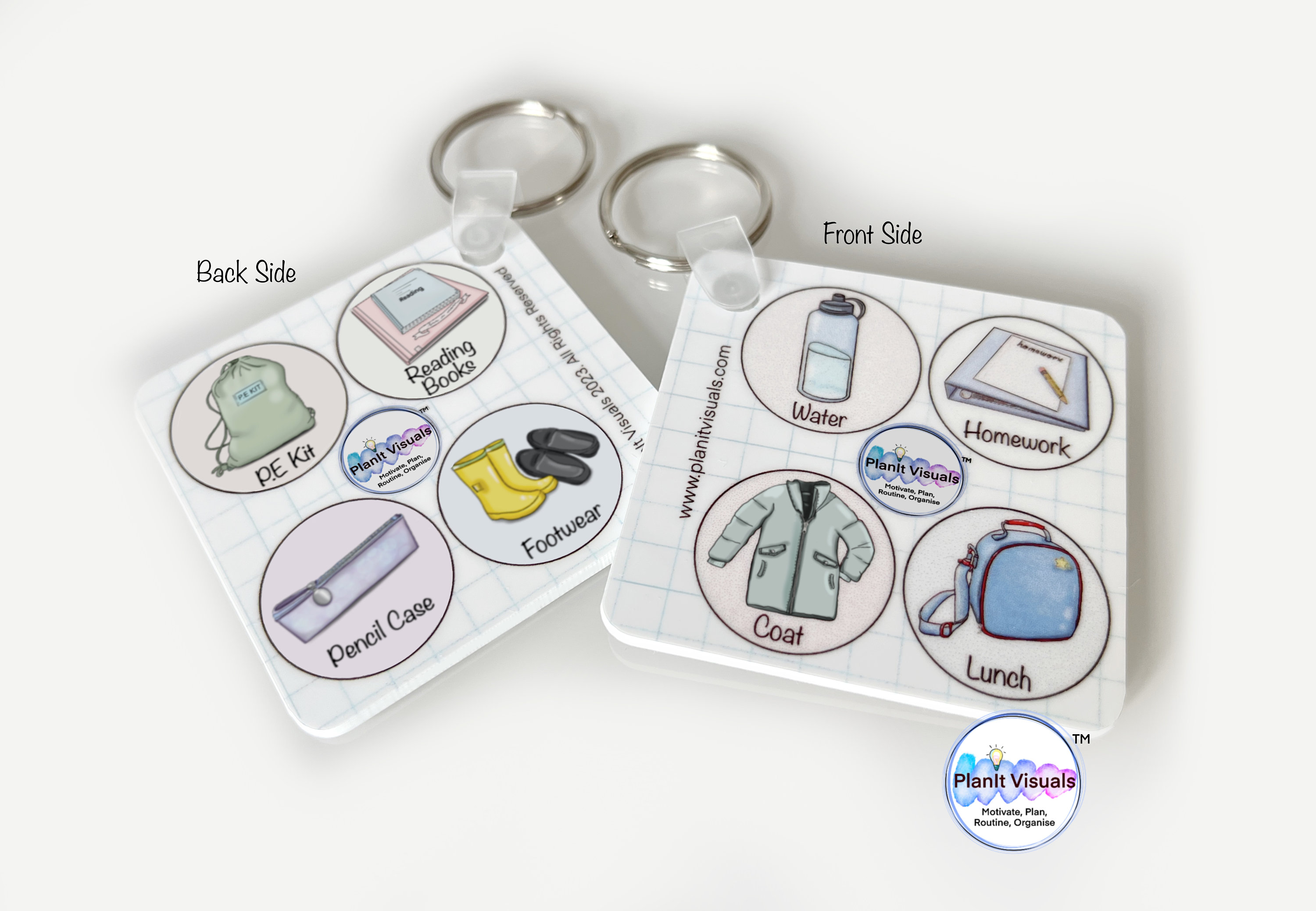 School Bag Reminder Tag School Reminders Keyring Daily - Etsy