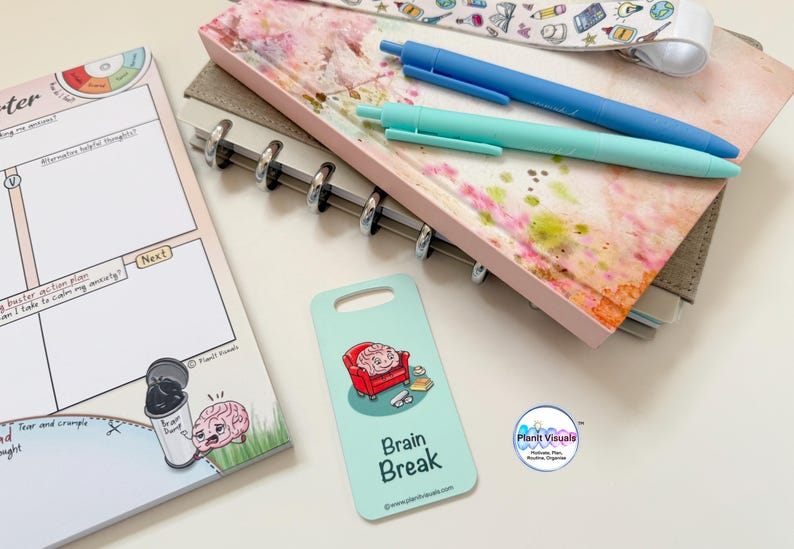 Brain Break Card - Visual Break Prompt - Durable Plastic Communication ...