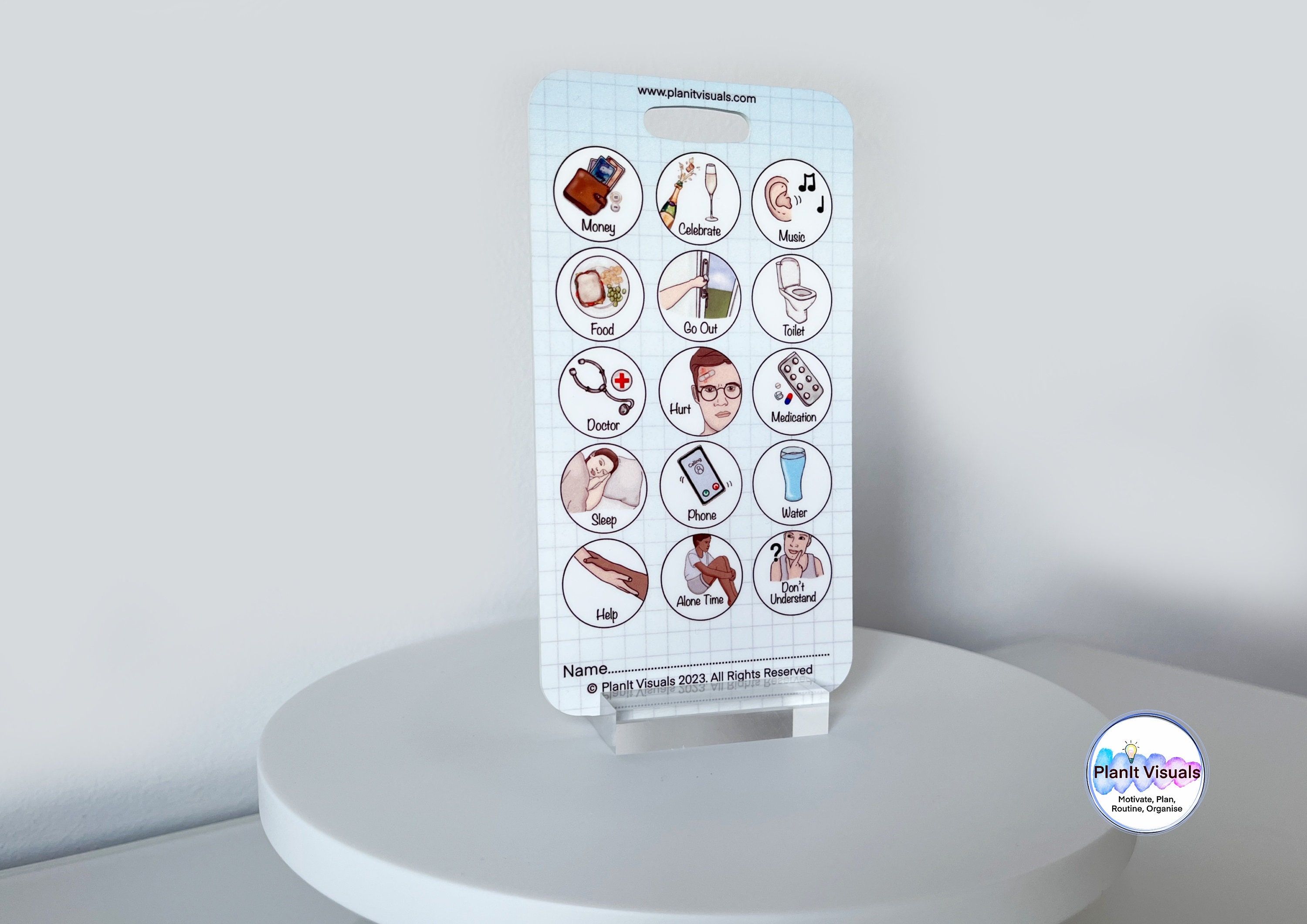 Adult Communication Card AAC Board Non Verbal ASD Visual Aid Dementia ...