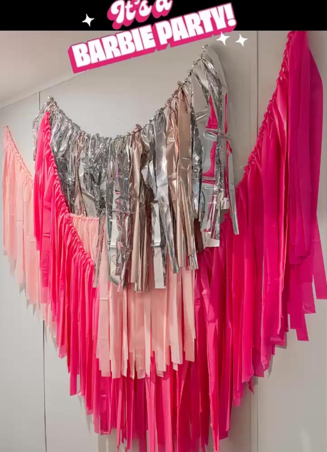Barbie Fringe Banners Hot Pink and Pink Fringe Banners for Barbie Theme ...
