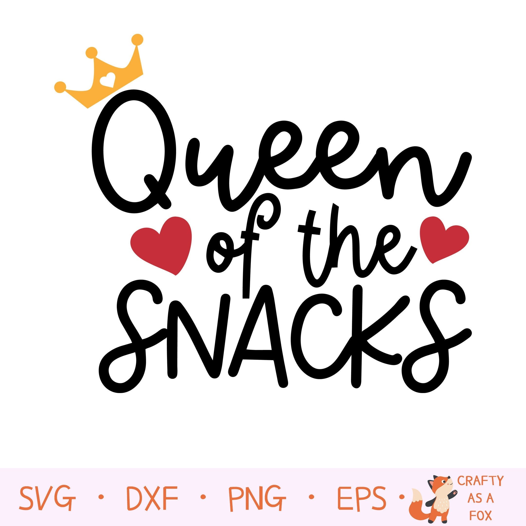 Queen of the Snacks SVG Funny Svg Girls Svg Toddler Svg for | Etsy