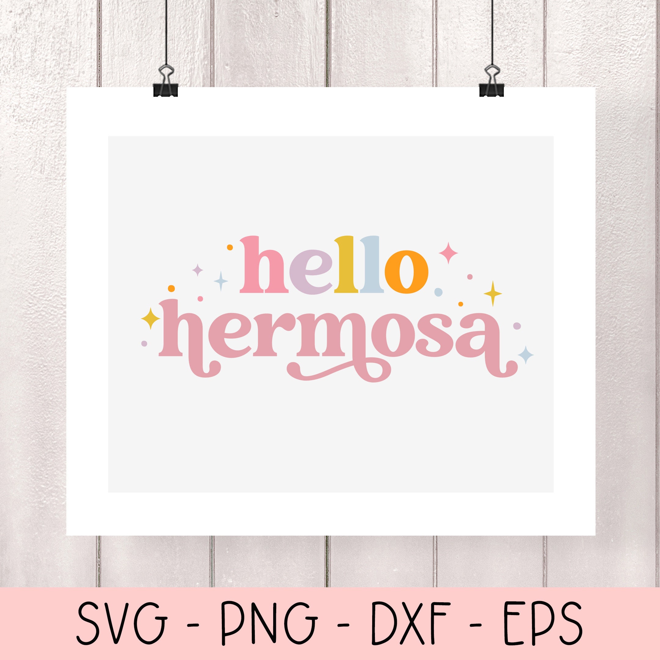Hola hermosa SVG PNG Español svg español png latina png - Etsy México