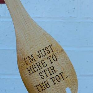 Funny Wooden Spoon Digital File Svg Png, I'm Just Here to Stir the Pot ...