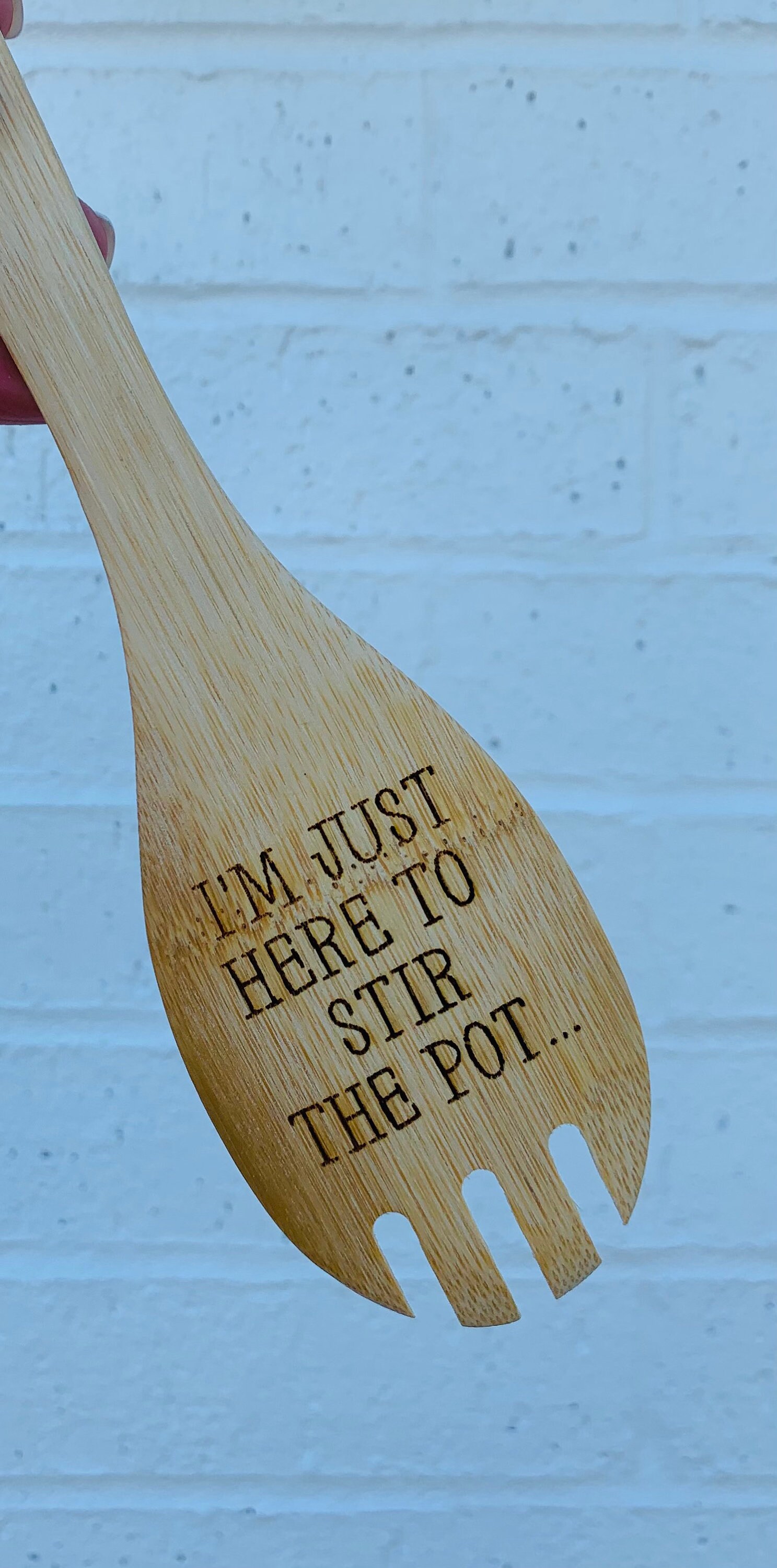 Funny Wooden Spoon Digital File Svg Png, I'm Just Here to Stir the Pot ...