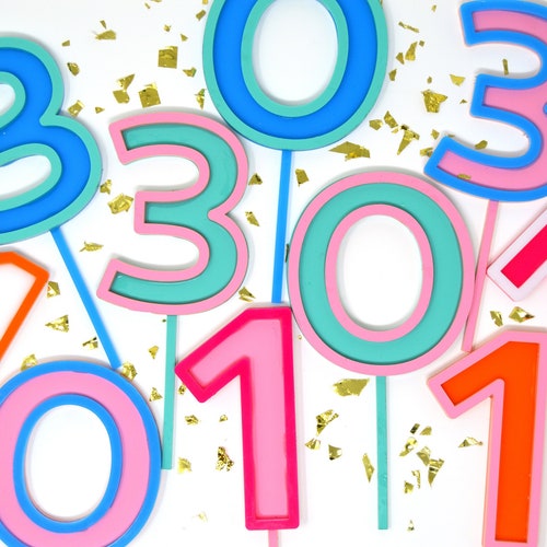 Custom Acrylic Number Topper - Etsy