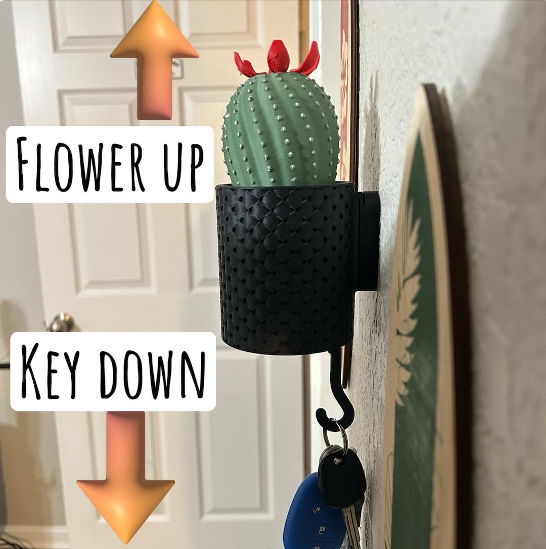 Cactus Key Holder Planter: Wall-mounted Entryway Organizer - Etsy