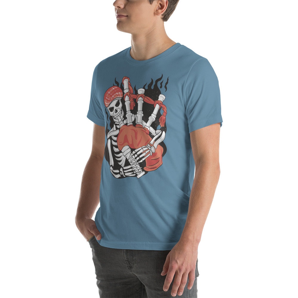 Scottish Skeleton Bagpipe Lover Graphic Novelty Men Women - Etsy